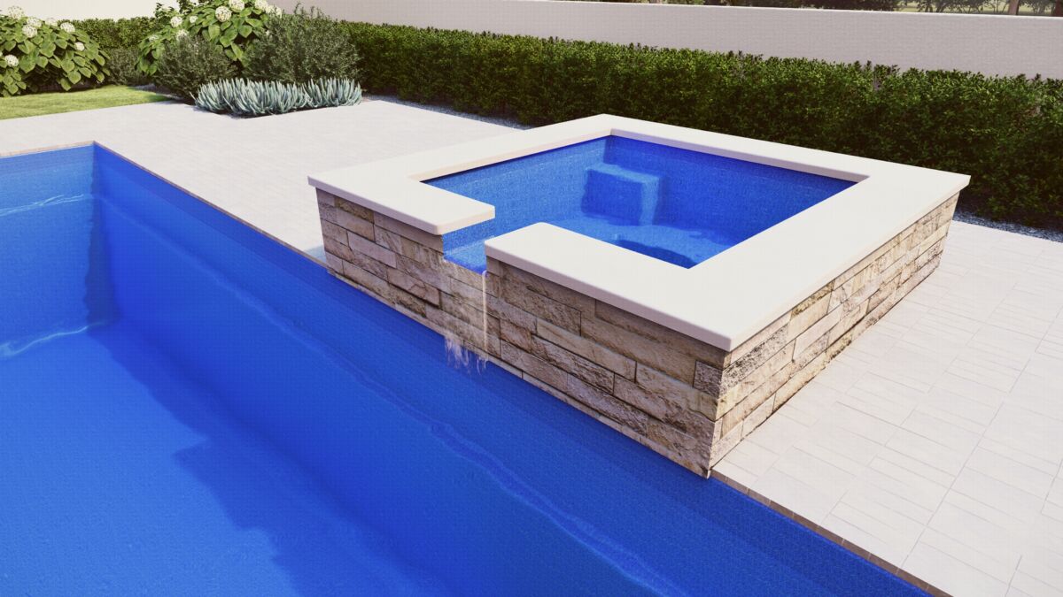 The Haven Spa with Overflow - Nexus Pools Australia